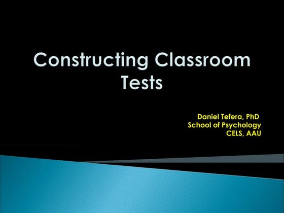 Different Format of Classroom Assessment Tools | PPTX