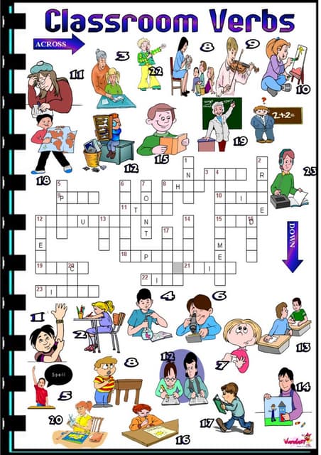 Action verbs present continuous wordsearch | PDF