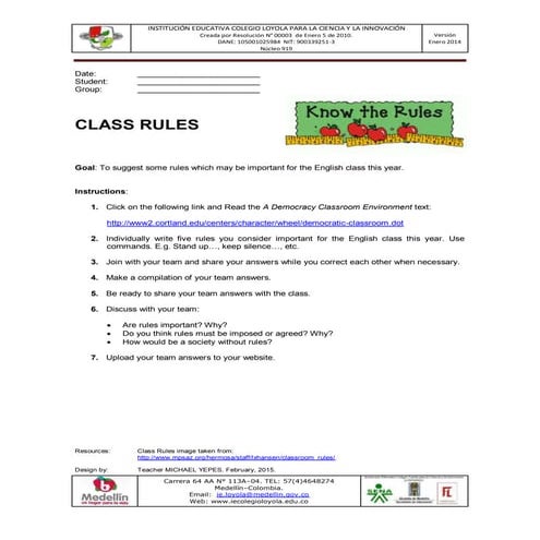 CLASS RULES | PDF