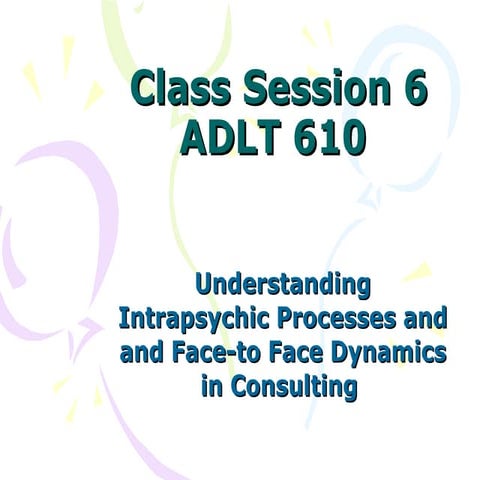 Class Session 6 Oct 5 2009 | PPT