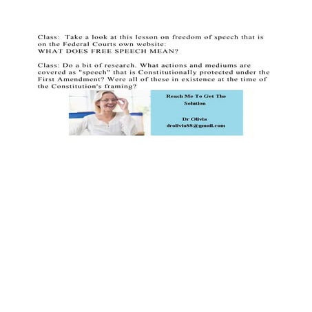 Class Take a look at this lesson on freedom of speech that is on t.docx ...