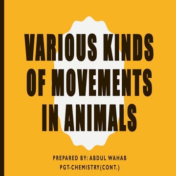 Movement In Animals | PPTX
