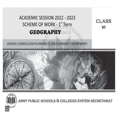 geography scheme of work army public school | PPTX