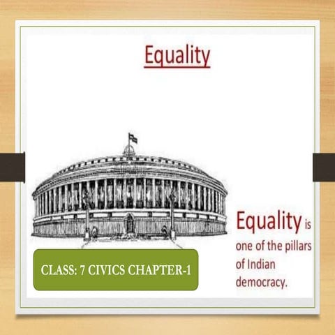 Class VII SST PPT Chapter - 1 Equality.pptx