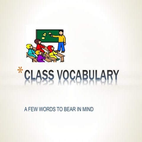 Class vocabulary | PPTX
