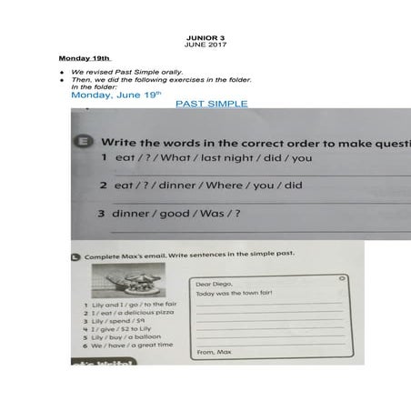 Classwork june 19 22 | DOC | Educational Assessment | Education