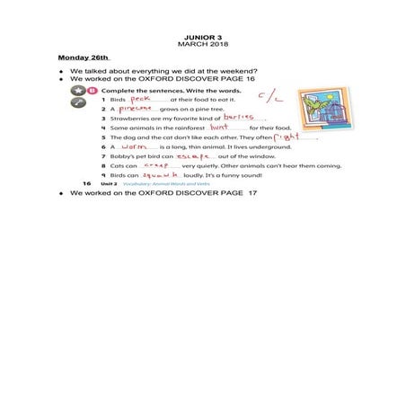 Classwork march 26 28 | DOC | Homework and Study | Education