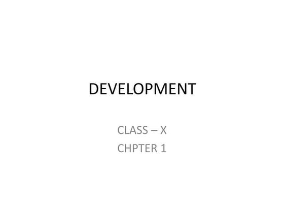 Grade 10 Economics Ch. 1 Development | PPT