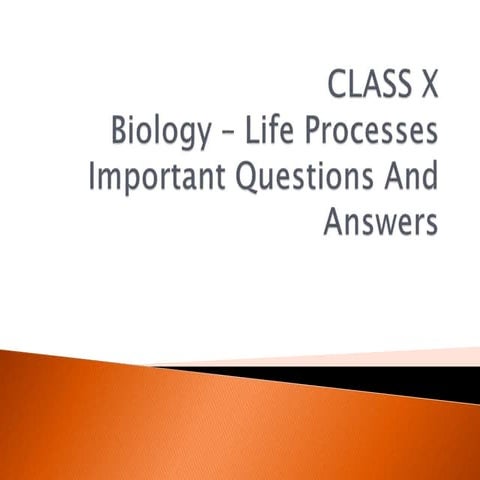 Class x biology life processes | PPT