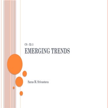 Emerging Trends class 11 notes better... | PDF