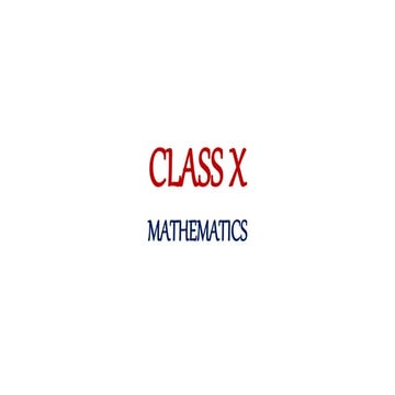 CLASS X Mathemsatics.pptx