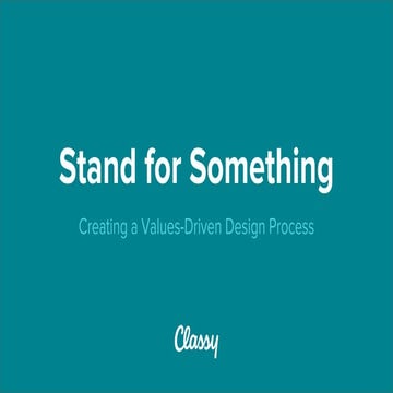 Classy values driven design process | PDF