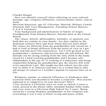 Claudia Rangel · How you identify yourself when reflecting on yo.docx