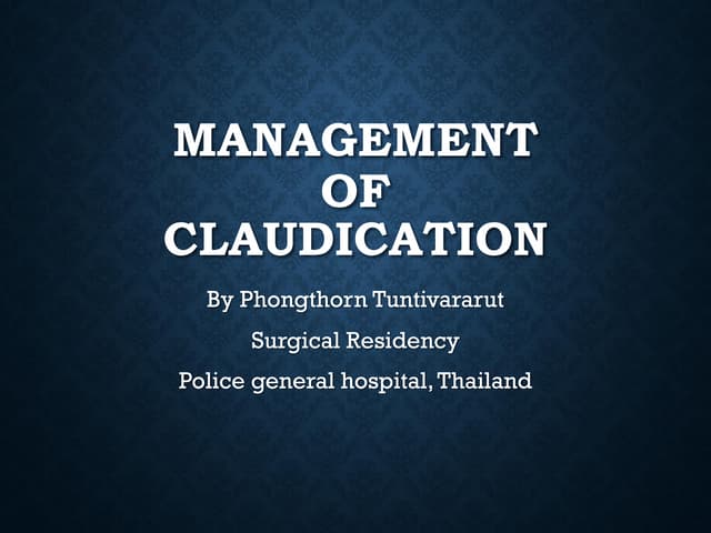 Buerger’s disease | PPT | Blood Disorders | Diseases and Conditions