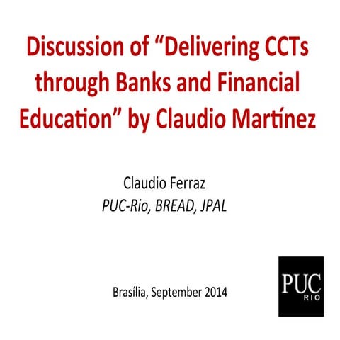Claudio Ferraz: Discussion claudia martínez | PPT