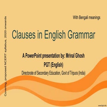 Clause for English grammar | PPT
