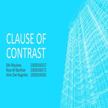 Clause of contrast | PPTX