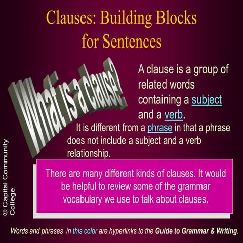 Clauses | PPT
