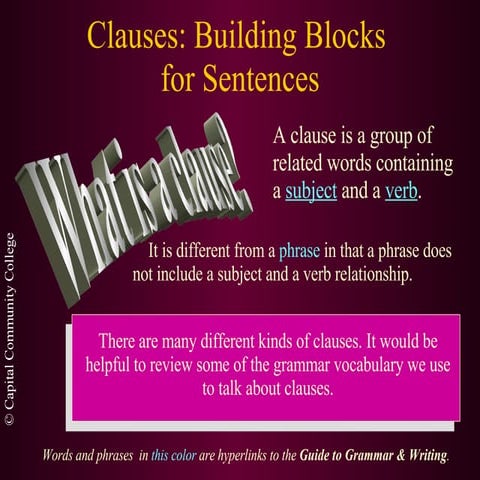 Clauses | PPT