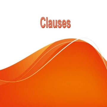 Clauses | PPTX