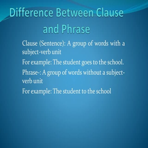 Clauses | PPT