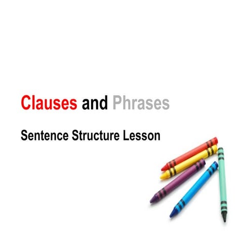 Clauses and-phrases-lesson | PPT