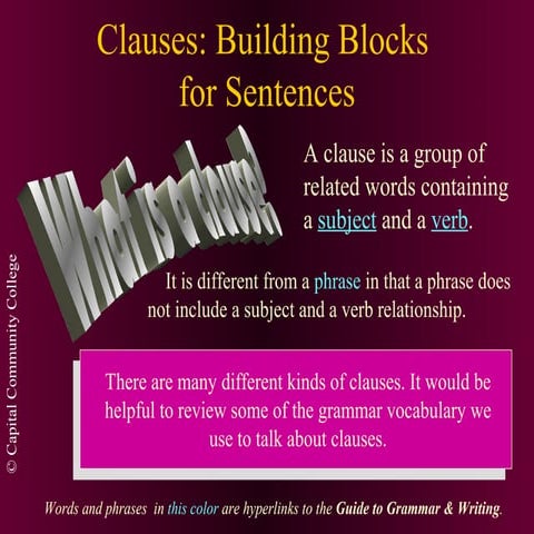 Clauses (1) | PPT