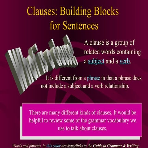 Basic Grammar Clauses[2] | PPT