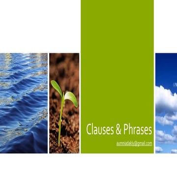 Clauses and phrases | PPT