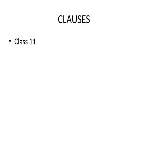 Clauses in English Grammar – Types, Examples & Exercises | Class 11 ...