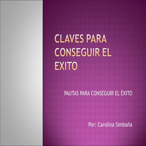 Claves exito | PPT