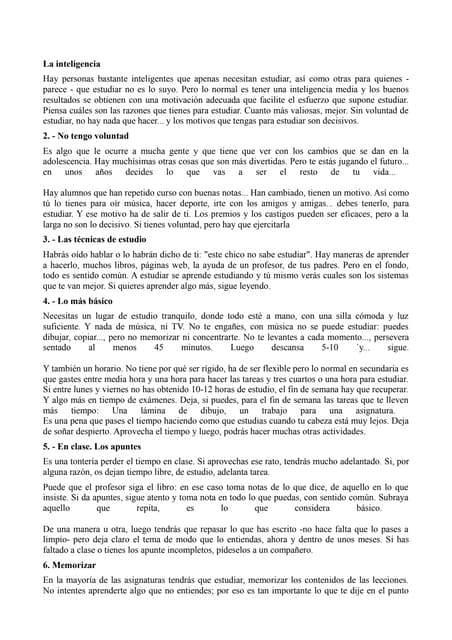 10 consejos para ser un buen estudiante | PDF