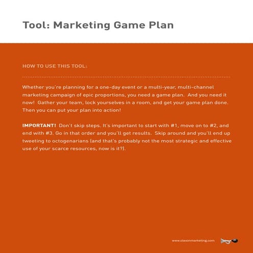 Marketing Game Plan | PDF | Marketing and Advertising | Business