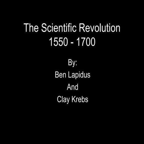 Scientific Revolution Overview | PPT