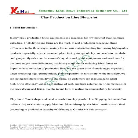 Clay production line | PDF