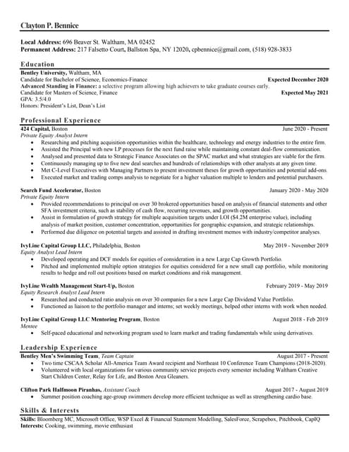 Cameron White LinkedIn Resume | PDF