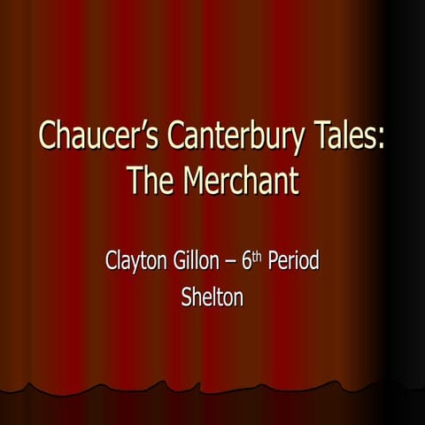Canterbury Tales | PPTX