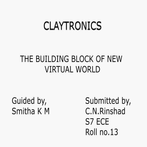 Claytronics | PPT