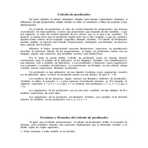 Lógica de predicados | DOCX