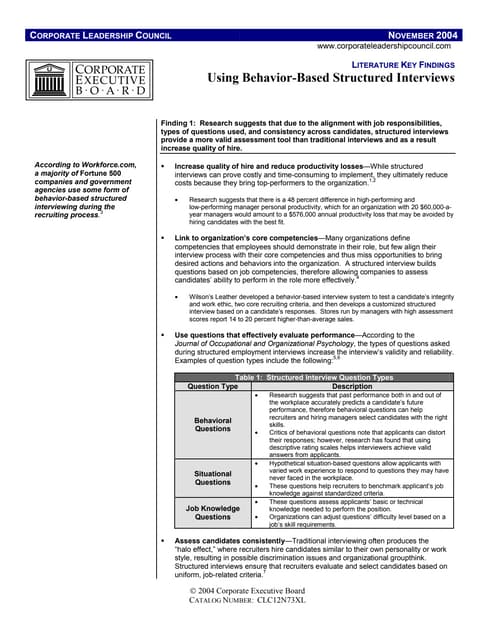 Behavioural Event Interview | PPT