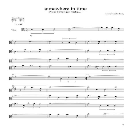 Somewhere in time viola theme | PDF