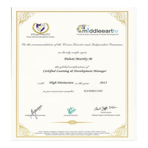 Certified Learning & Development Manager | PDF