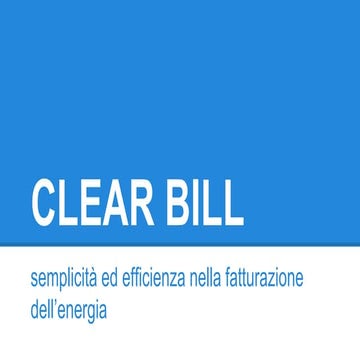 Presentazione Clearbill | PPTX