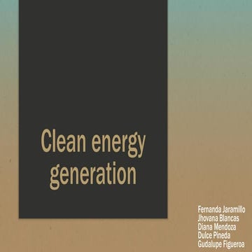 Clean energy-generation | PDF | Environment | Science