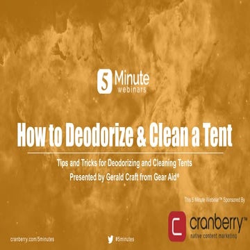 How to Deodorize & Clean a Tent | PPT