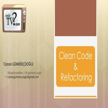 Clean Code And Refactoring Ppt