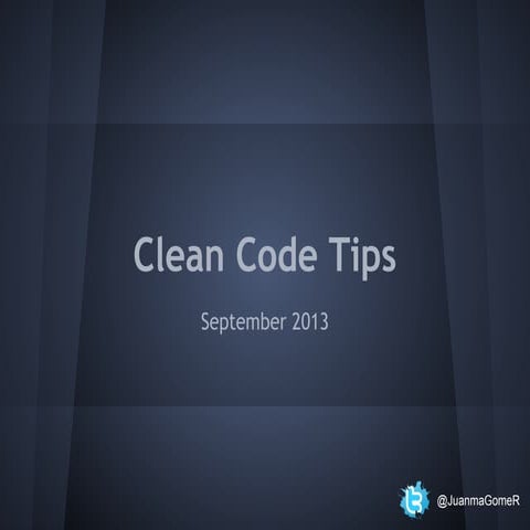 Clean code tips | PPT