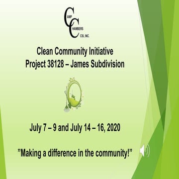 Clean Community Initiative 2020 | PPT