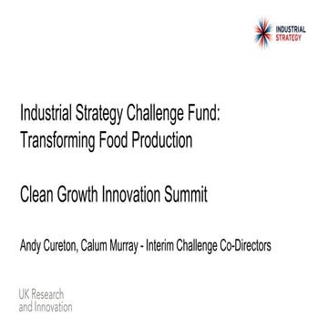 Clean Growth Summit: Industrial Strategy Challenge Fund- Transforming ...