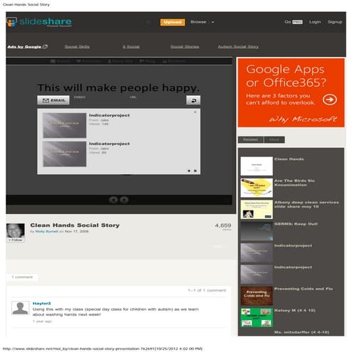 Clean hands social story | PDF